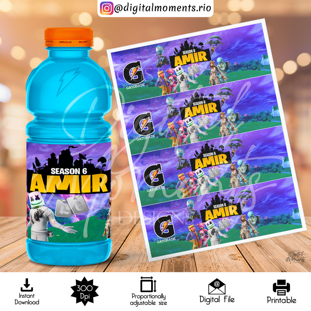 Custom Gatorade Bottle Label Design - Digital File | Custom Digital ...