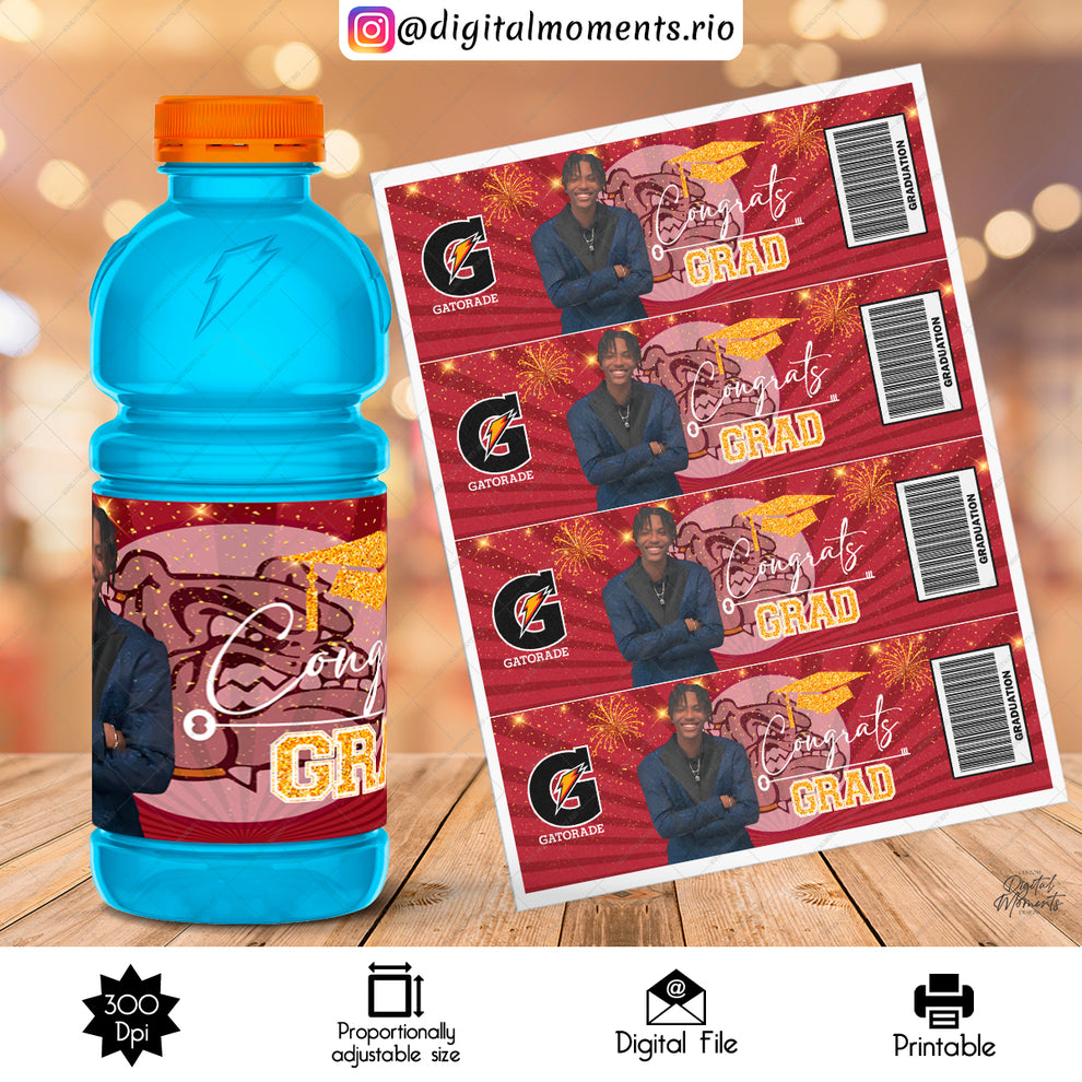 Custom Gatorade Bottle Label Design - Digital File | Custom Digital ...